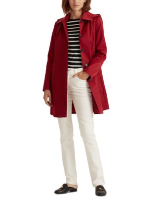 Lauren Ralph Lauren Women's Hooded A-Line Raincoat - Macy's