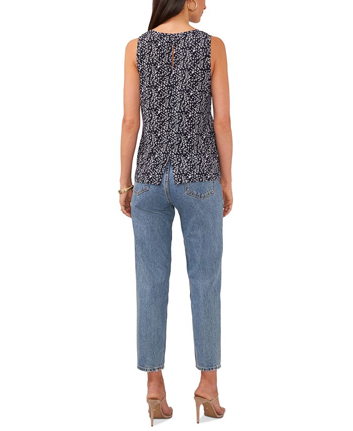 Vince Camuto Women's Printed Keyhole-Back Tank Top - Macy's