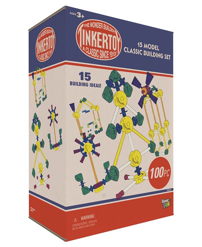 TINKERTOY Classic Retro Box 100 Piece Building Set - Macy's