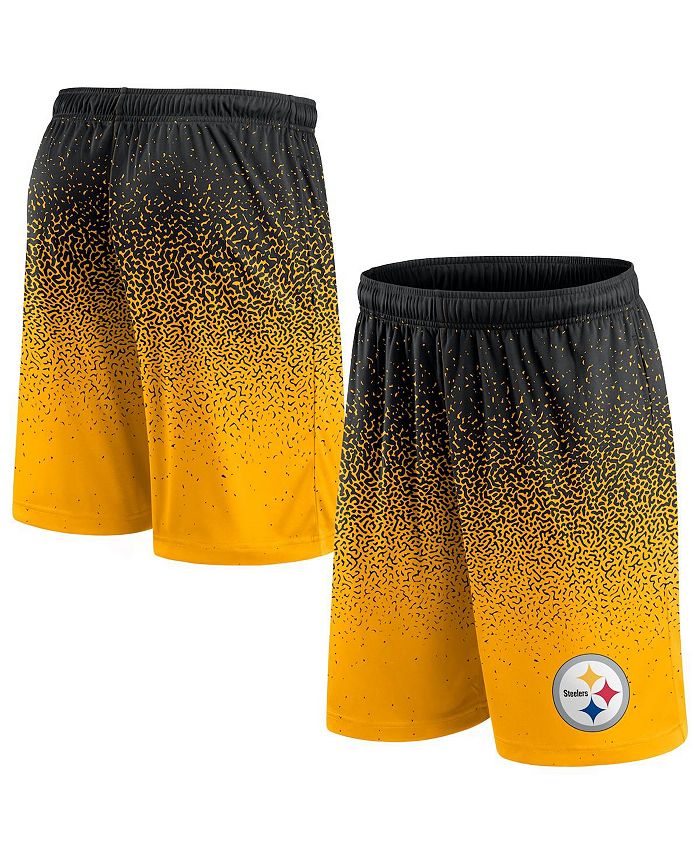 Fanatics Men's Black, Gold Pittsburgh Steelers Ombre Shorts - Macy's