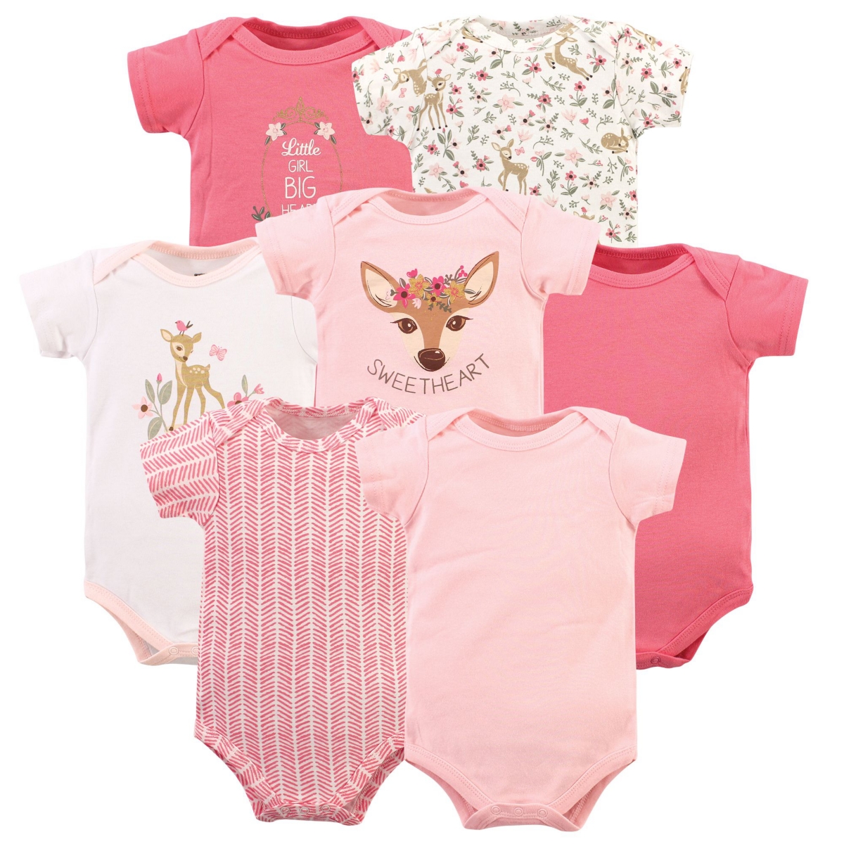 Click here for Hudson Baby Baby Girls Hudson Cotton Bodysuits 7-P... prices