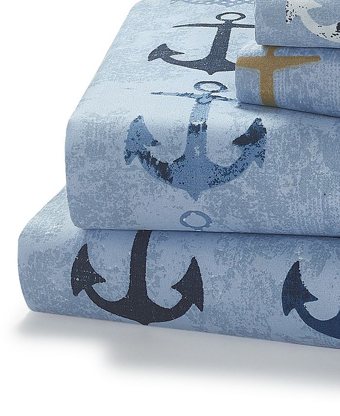 Harper Lane Anchors Away Microfiber 3-Pc. Sheet Set, Twin - Macy's