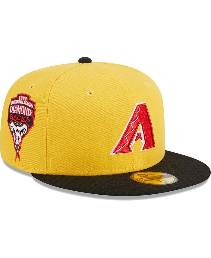 New Era Men's Yellow, Black Arizona Diamondbacks Grilled 59FIFTY Fitted ...
