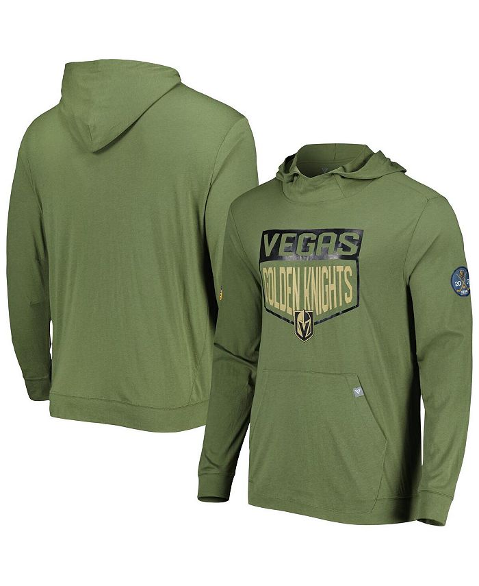 LevelWear Men's Olive Vegas Golden Knights Thrive Tri-Blend Pullover ...