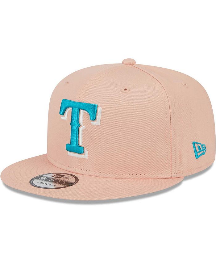 New Era Men's Pink Texas Rangers Sky Aqua Undervisor 9FIFTY Snapback ...