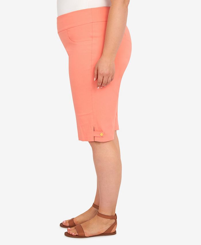 HEARTS OF PALM Plus Size Mango Tango Solid Skimmer Pants - Macy's
