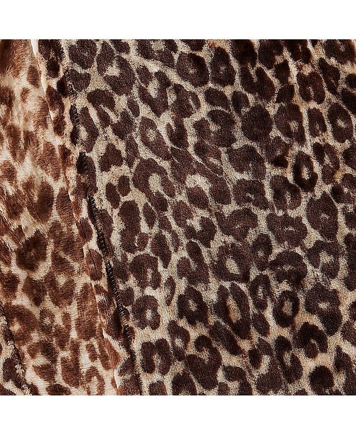 Jessica Simpson Classic Leopard Plush Throw, 50" x 70" - Macy's