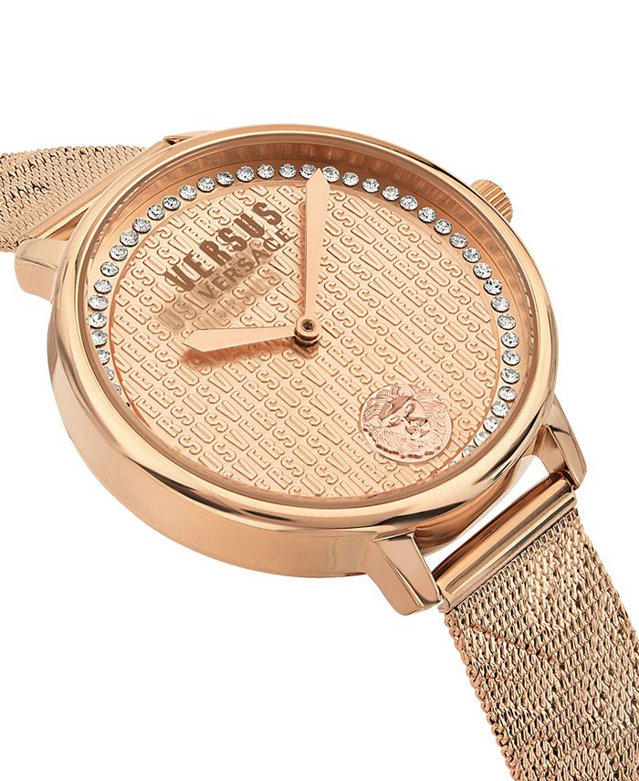 Versus Versace Women's Two-Hand Quartz La Villette Rose Gold-Tone ...