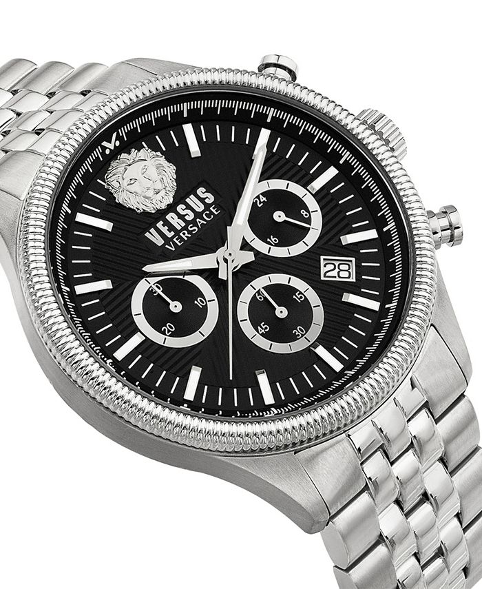 Versus Versace Men's Chronograph Date Quartz Colonne Silver-Tone ...