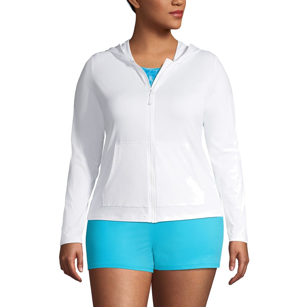 Click here for Lands End Plus Size SunShade Upf 50 Long Sleeve Ho... prices