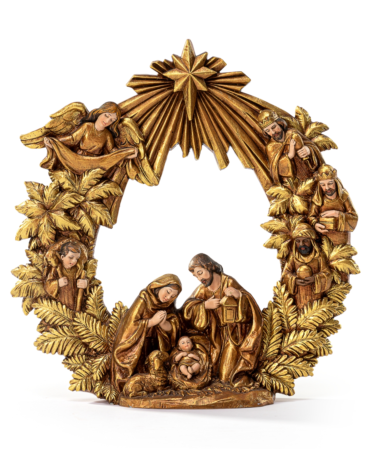Click here for Napco Golden Wreath with Holy Family - Gold prices