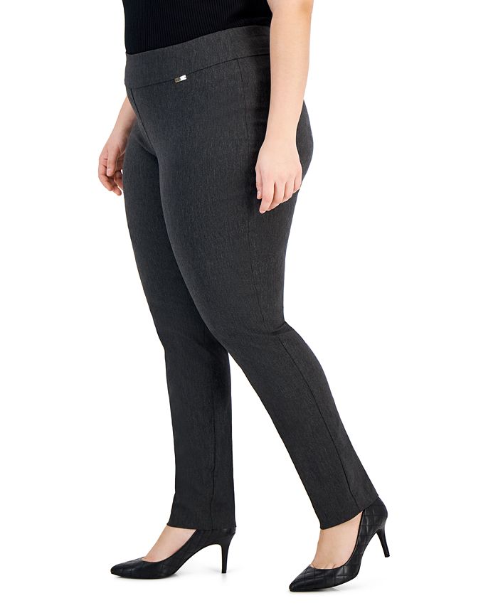 I.N.C. International Concepts Plus Size Bengaline Skinny Pants, Created ...