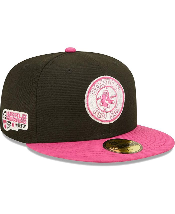 New Era Men's Black, Pink Boston Red Sox 2007 World Series Champions ...