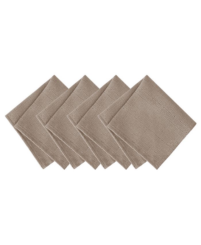 Elrene Laurel Solid Texture Water and Stain Resistant Napkins, Set of 4 ...