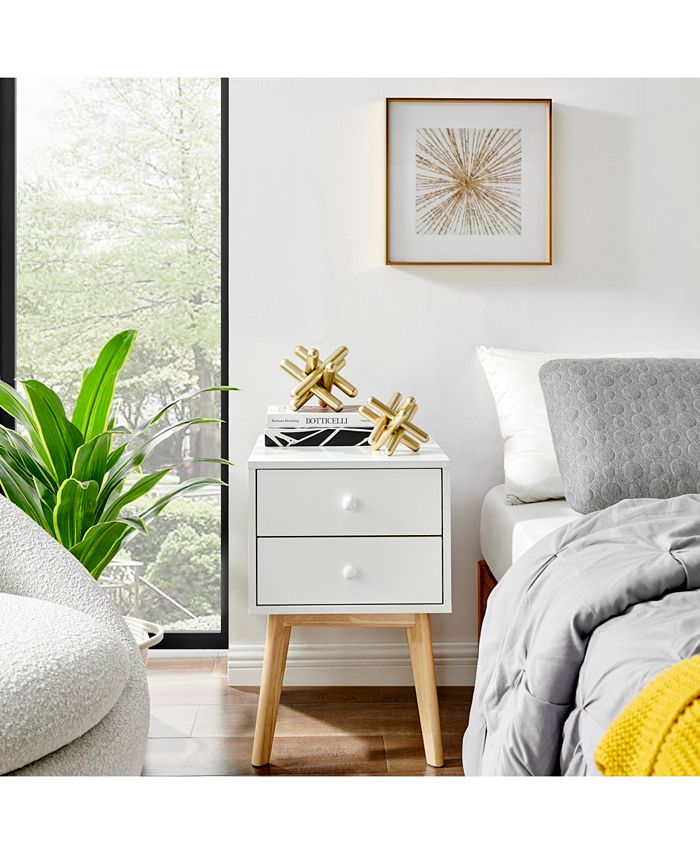 Danya B Small and Medium 2-Piece Abstract Gold-Tone Finish Textured Metal Geometric Sculptures ...