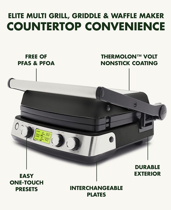 GreenPan Elite Multifunction Grill, Griddle & Waffle Maker - Macy's