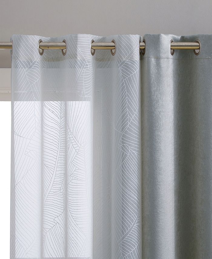 VCNY Home Hudson Blackout and Puff Paint 4-Piece Curtain Panel Set, 76 ...