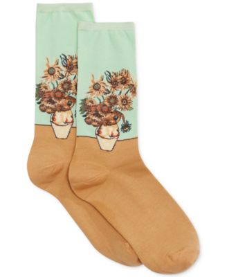 Hot Sox Women's Sunflower Artist Series Fashion Crew Socks - Macy's