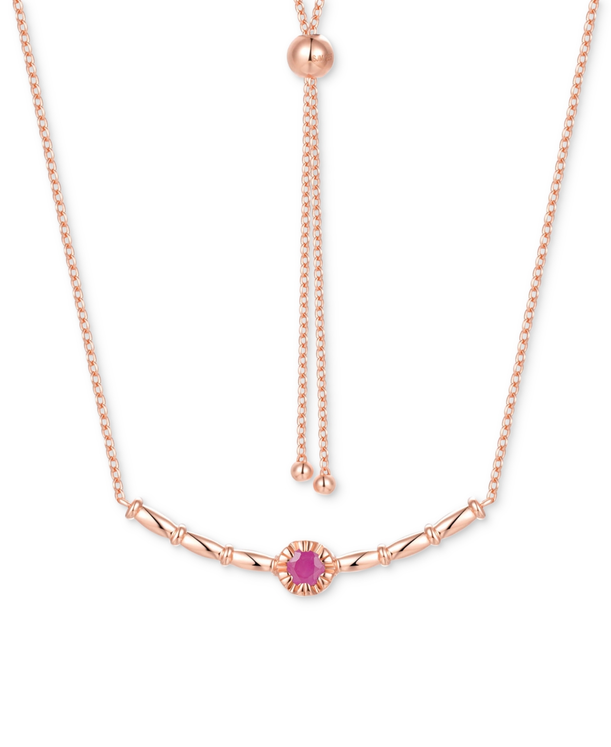Click here for Ruby Polished Bar 18 Bolo Necklace (1/3 ct. t.w.)... prices