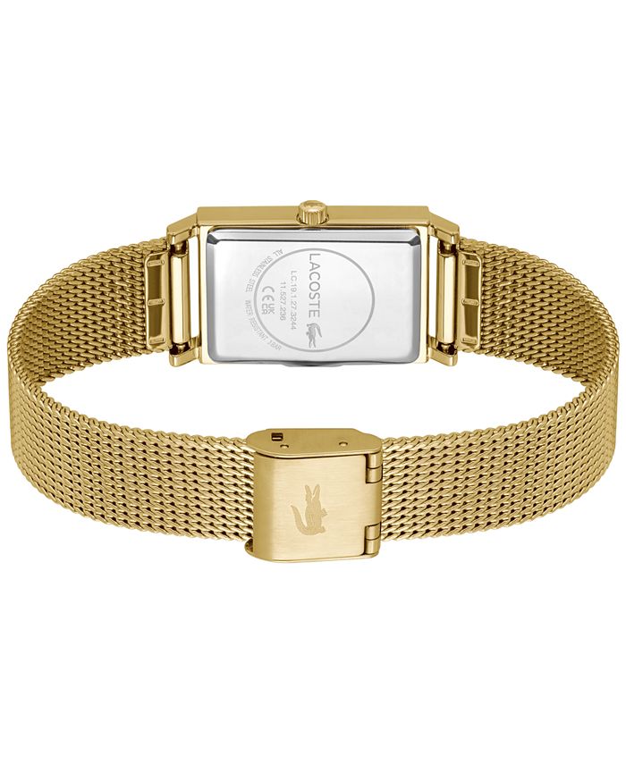 Lacoste Women's Catherine Gold-Tone Mesh Bracelet Watch 28.3mm x 20.7mm ...