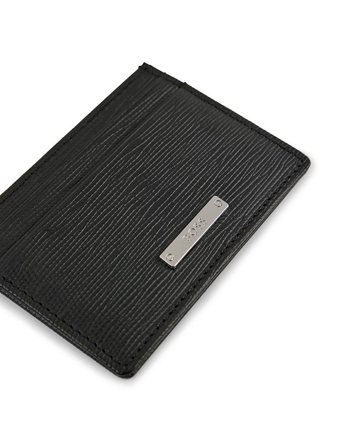 Hugo Boss BOSS Men's Italian-Leather Card Holder - Macy's