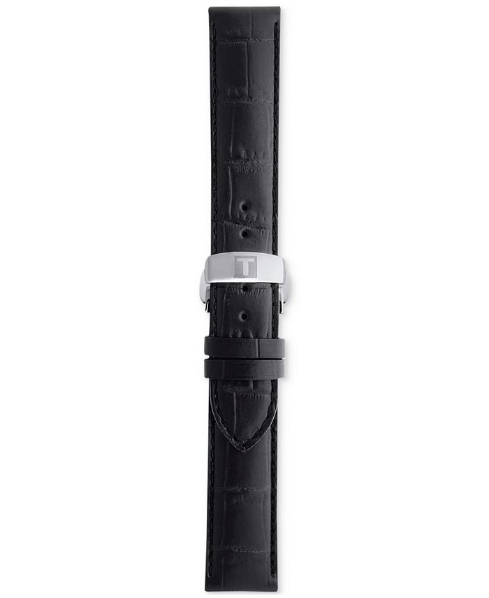 Tissot Official Interchangeable Black Leather Watch Strap - Macy's