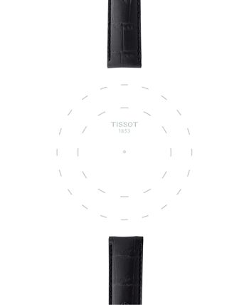 Tissot Official Interchangeable Black Leather Watch Strap - Macy's
