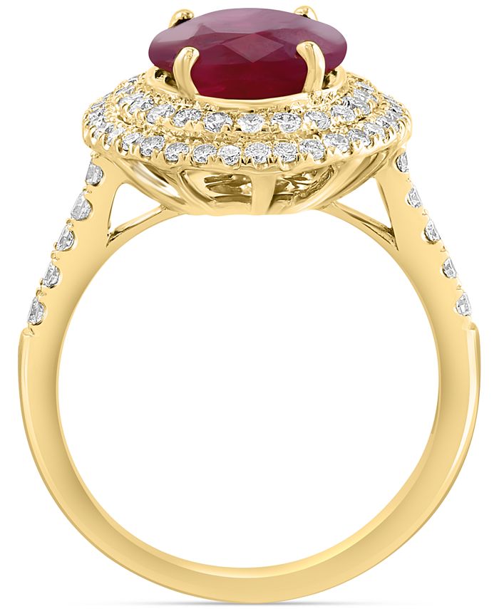 EFFY Collection EFFY® Ruby (4 ct. t.w.) & Diamond (5/8 ct. t.w.) Oval ...