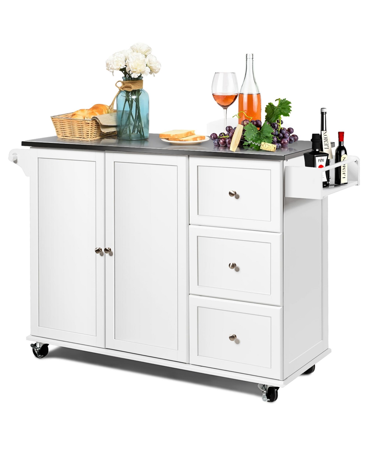 Click here for Kitchen Island 2-Door Storage Cabinet Stainless St... prices