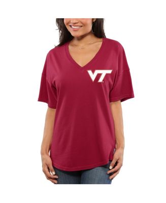Women's Maroon Virginia Tech Hokies Spirit Jersey Oversized T-shirt ...