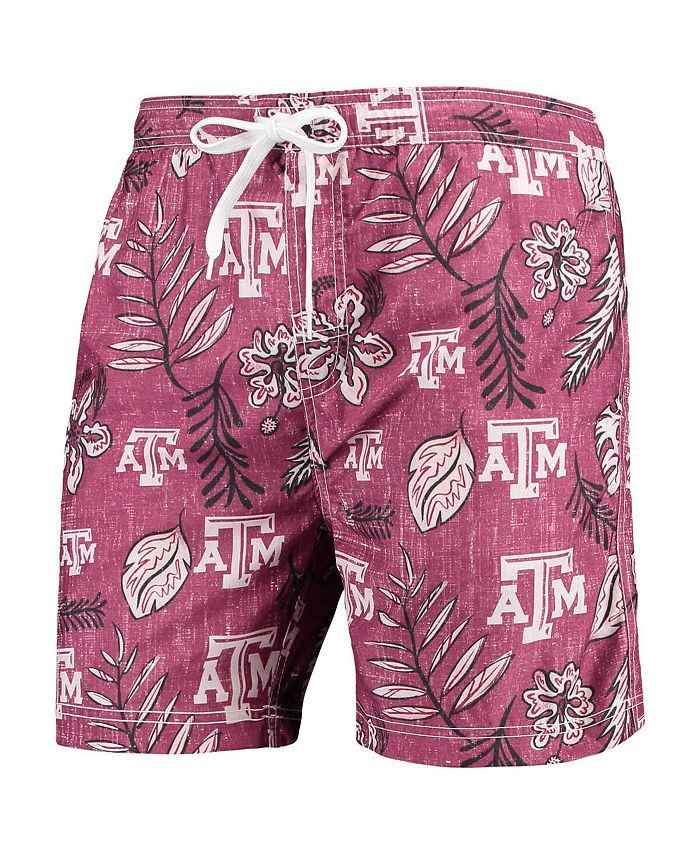 Wes & Willy Men's Maroon Texas A&M Aggies Vintage-Inspired Floral Swim ...
