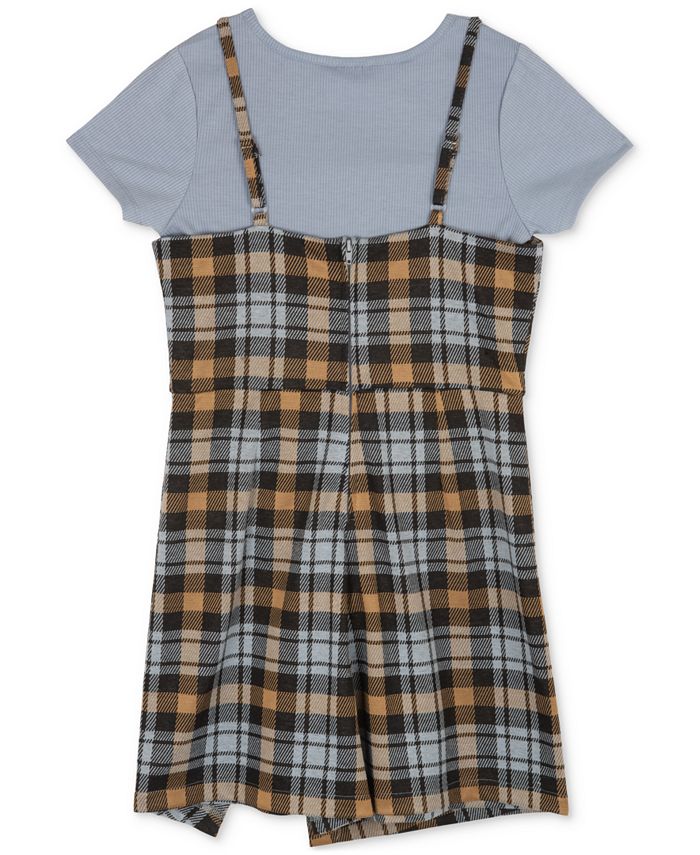 Rare Editions Big Girls Plaid Dress and Top, 2 Piece Set - Macy's