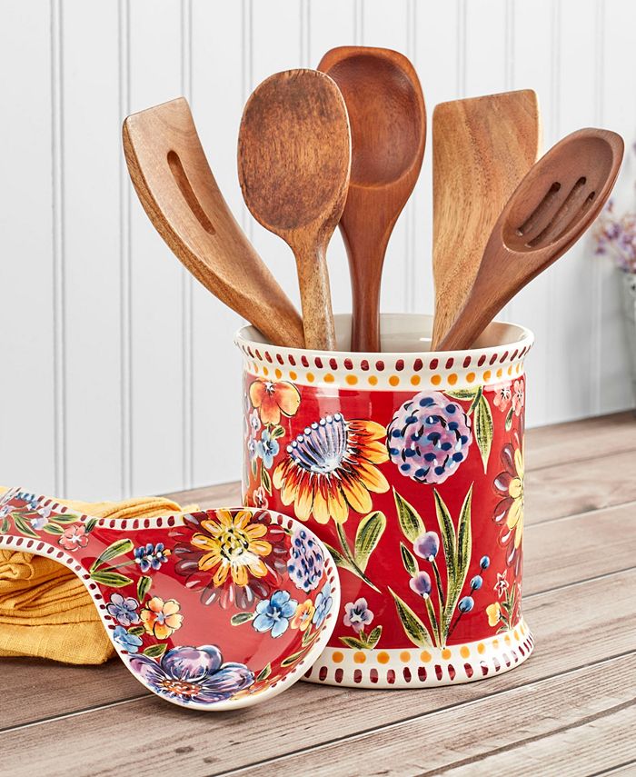 Dolly Parton Astoria Kitchen Set, Tub & Spoon Rest, 2 Piece - Macy's