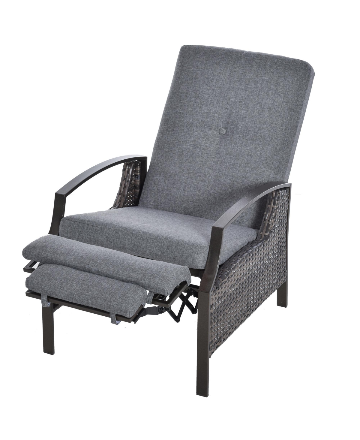Click here for Outsunny Wicker Adjustable Recliner Chair Rat Armc... prices