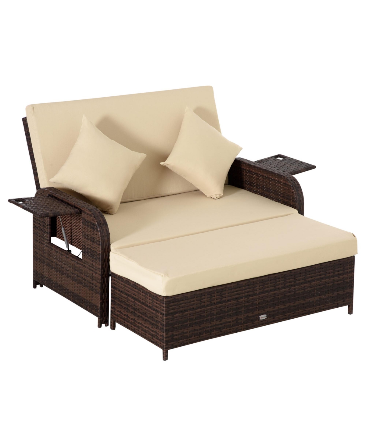 Click here for Outsunny Patio Loveseat Daybed w/ Storage  Footres... prices