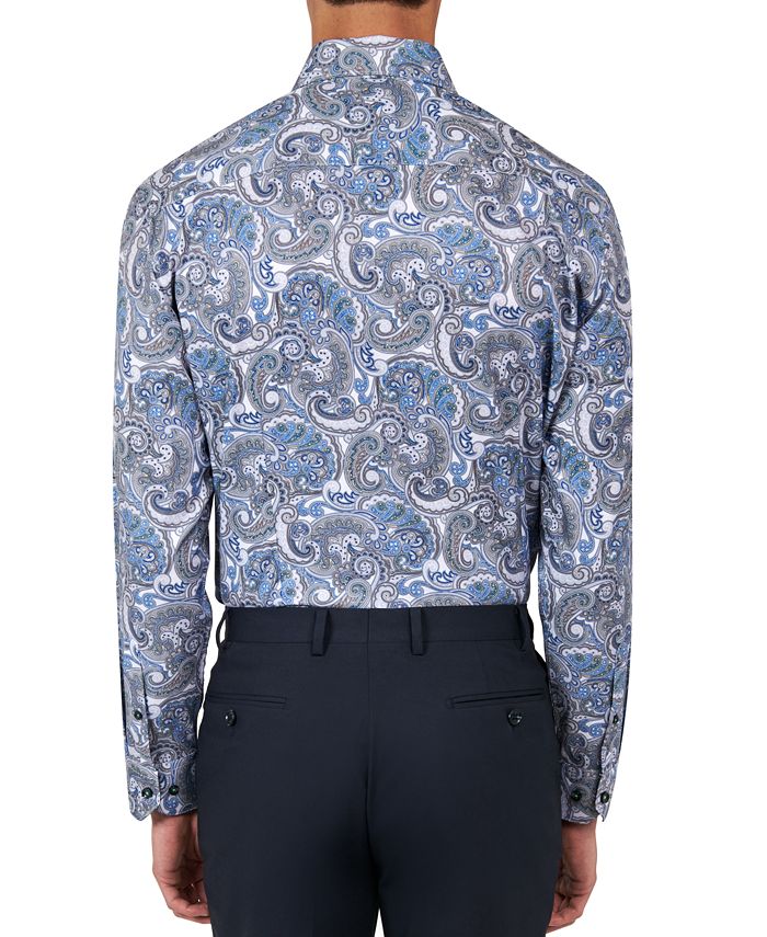Society of Threads Men's Regular-Fit Non-Iron Paisley Performance ...