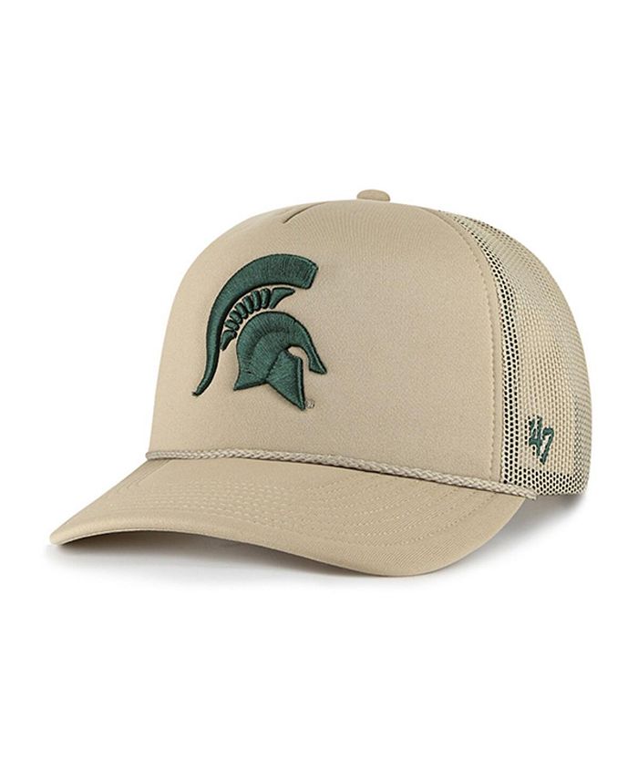 '47 Brand Men's Khaki Michigan State Spartans Foam Front Mesh Trucker ...