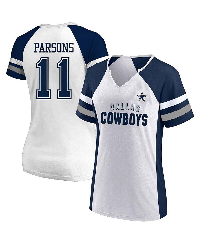 Profile Women's Micah Parsons White Dallas Cowboys Plus Size Notch Neck ...