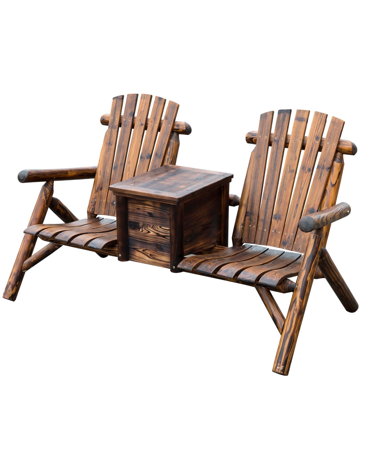 Click here for Outsunny Double Adirondack Chair Loveseat w/ Table... prices
