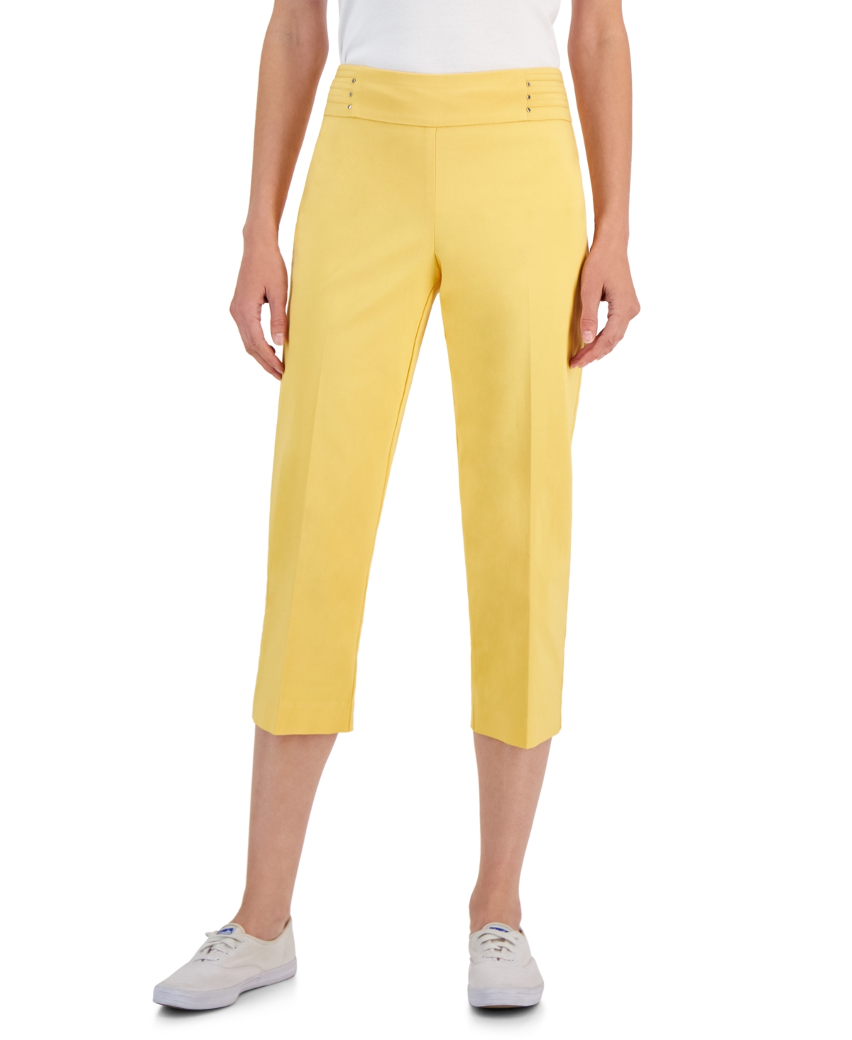 Jm Collection Embellished Pull-On Capri Pants, Created for Macy's ...