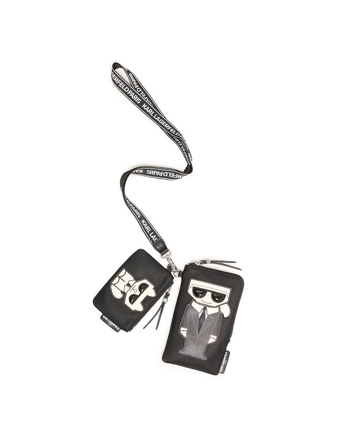 KARL LAGERFELD PARIS 2-in-1 Pouch Lanyard - Macy's