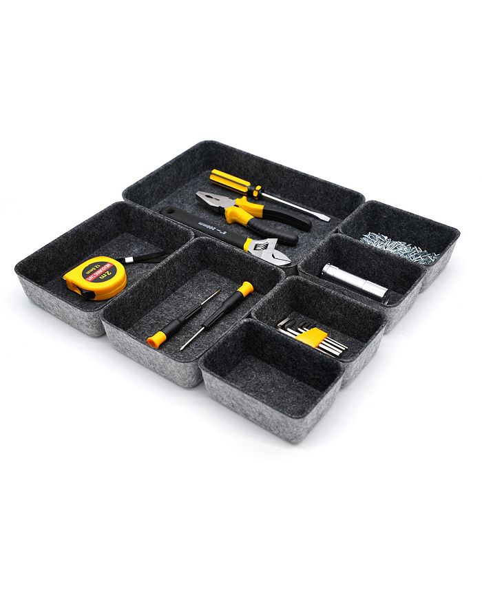 Welaxy Felt 7 Piece Drawer Organizer Tray Set - Macy's