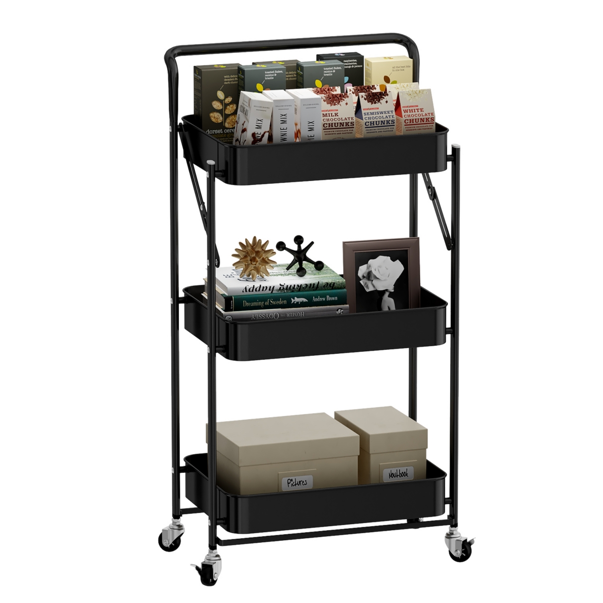 Click here for Mega Casa 5 tier Rolling Utility Cart with Lockabl... prices