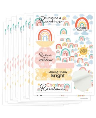 Big Dot of Happiness Hello Rainbow Boho Party Favor Sticker 12 Sheets ...