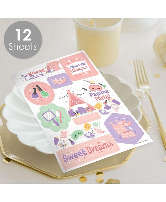 Big Dot of Happiness Pajama Slumber Party Girls Sleepover Party Favor ...