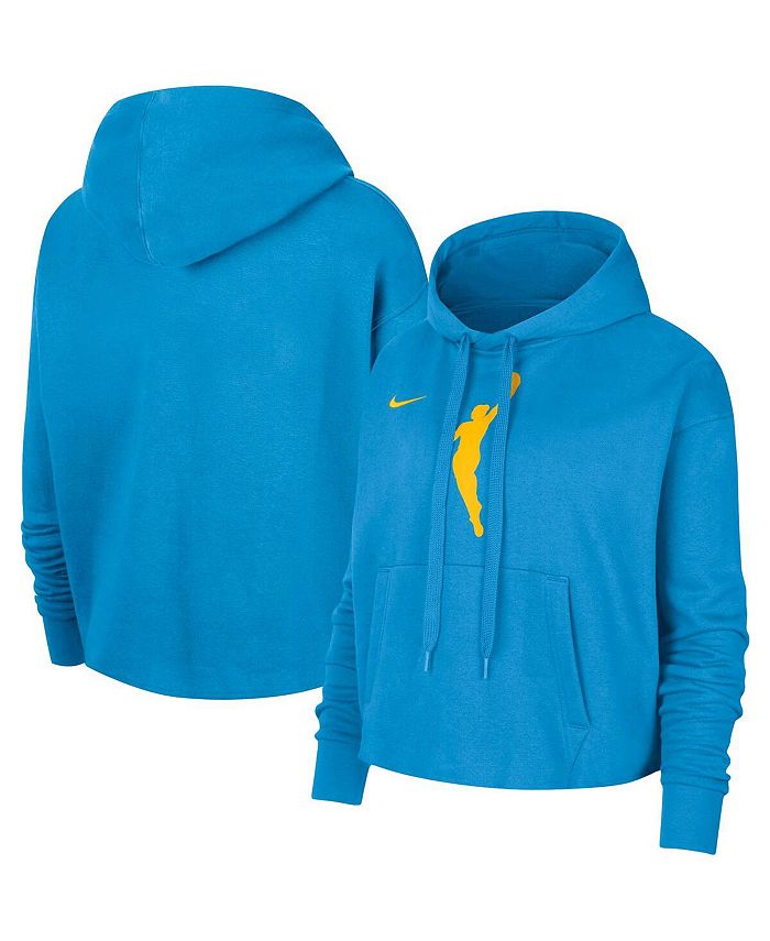 Nike Women's Blue WNBA Logowoman Team 13 Cropped Pullover Hoodie - Macy's