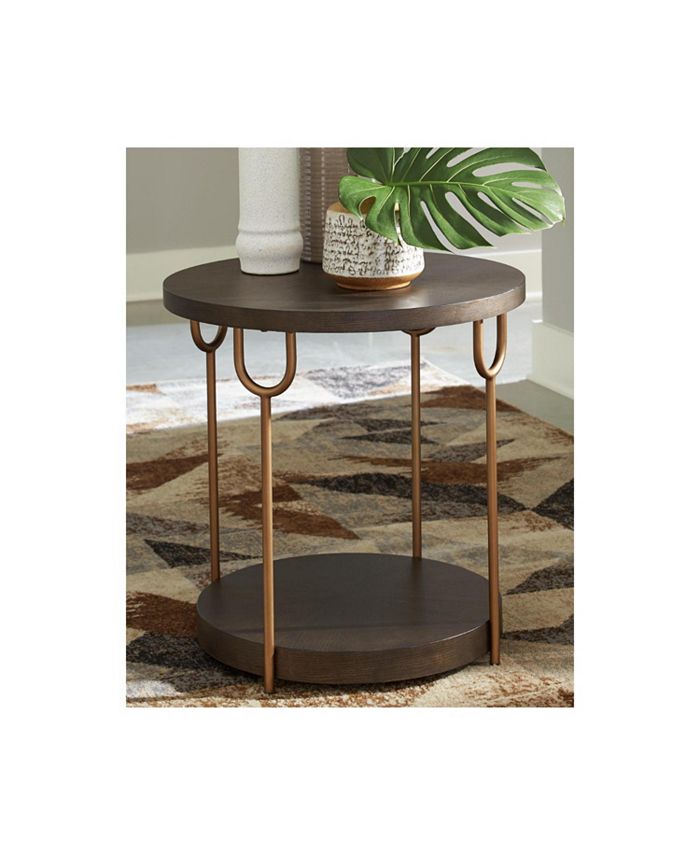 Signature Design By Ashley Brazburn Round End Table - Macy's