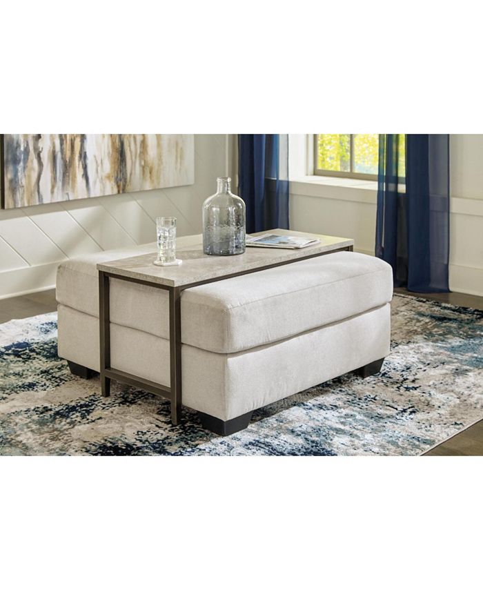 Signature Design By Ashley Shybourne Over Ottoman Table - Macy's