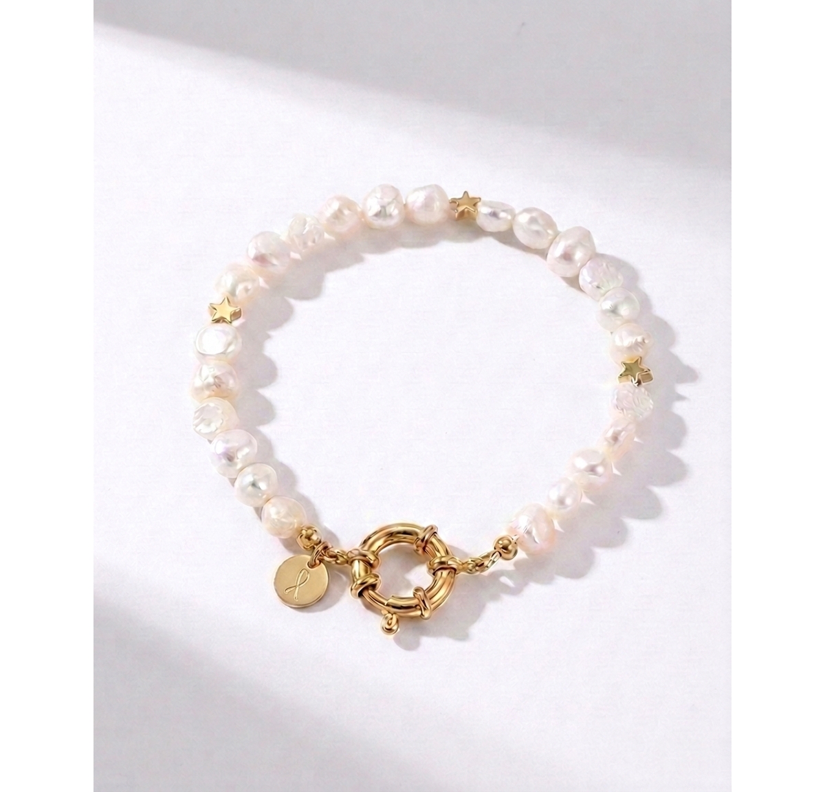 Click here for 18K Gold Plated Freshwater Pearl with Star and Pea... prices