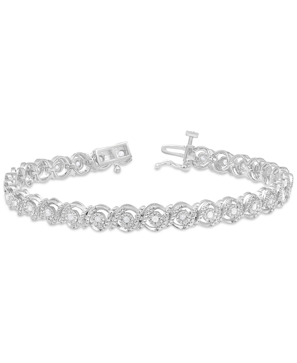 Click here for Diamond Swirl Tennis Bracelet (1/2 ct. t.w.) - Ste... prices